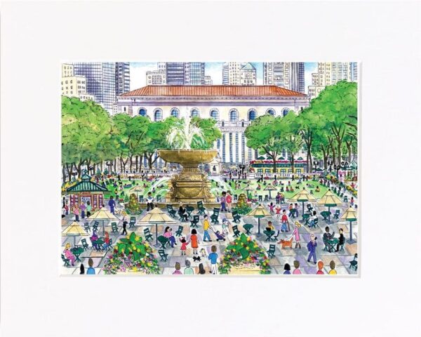 Bryant Park in Spring Print - Michael Storrings